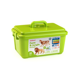 Miniland Farm & Jungle Animals – 30 figurek zvířat - Pygmalino