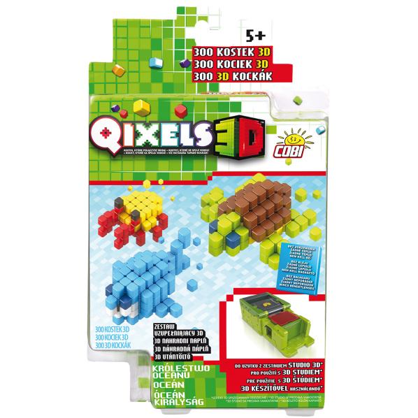 QIXELS 3D Tematická súprava – oceán - Pygmalino